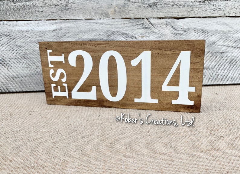 Rustic Established Sign Wall Décor Custom Established Sign | Etsy