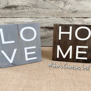Small Love Sign, Small Home Sign, Custom Love Sign, Custom Home Sign ...