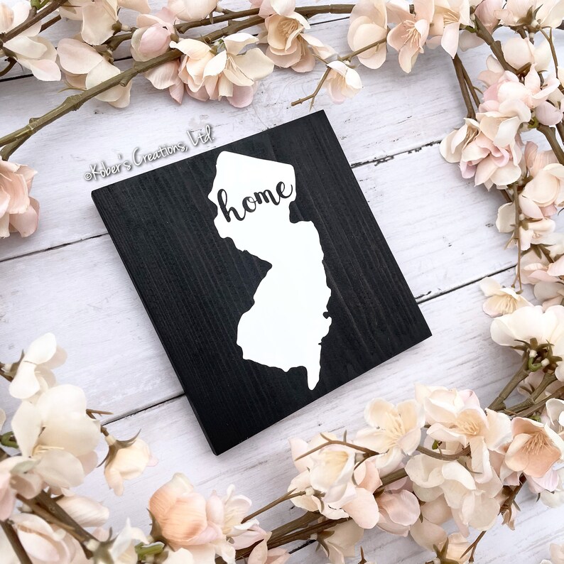 Custom State Outline Home Sign Rustic Home Sign Custom Home | Etsy