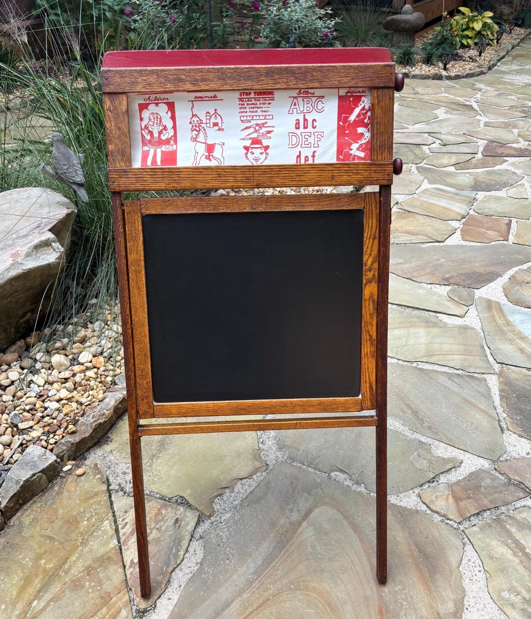 Vintage 1940's Childs Educational Folding Chalk Board - Etsy