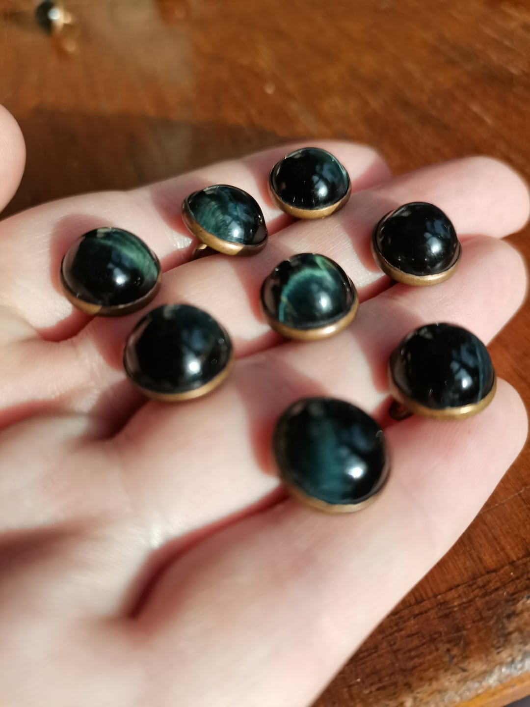 Set of 8 Gentlemen's Antique Agate Waistcoat Buttons, Agate Buttons ...