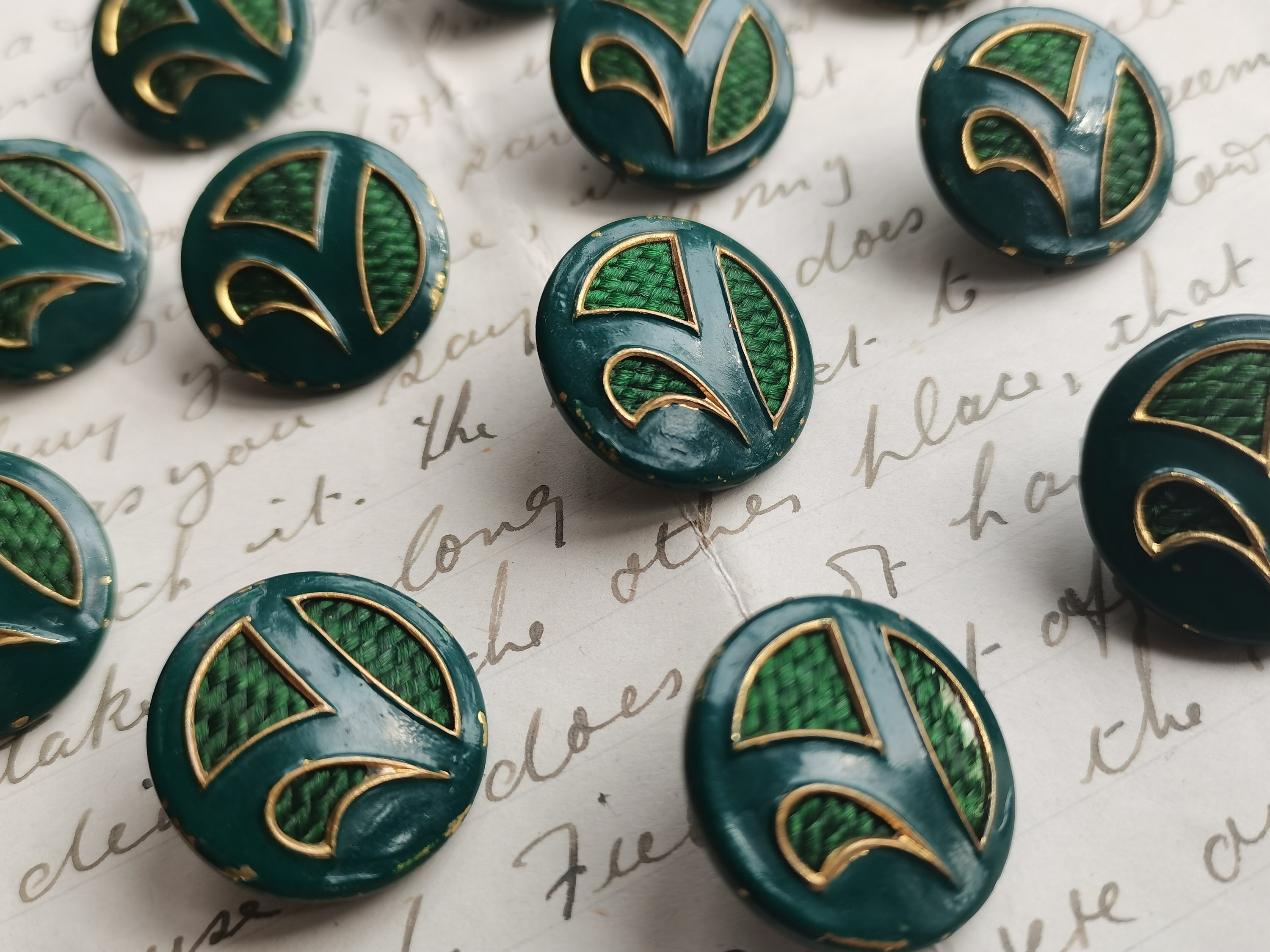 A Set of 12 Antique perfume Buttons From the Late 1800s Measuring 23mm ...