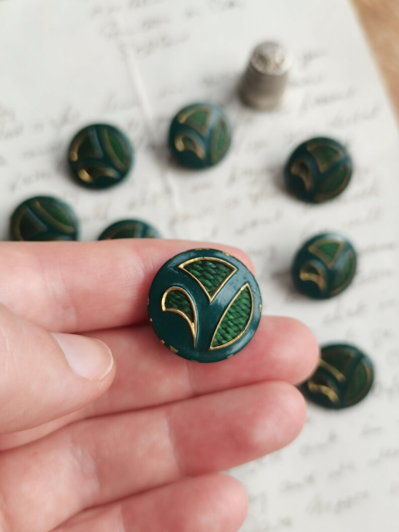 A Set of 12 Antique perfume Buttons From the Late 1800s Measuring 23mm ...