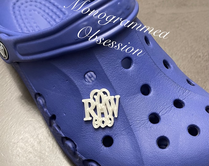 Monogrammed Shoe Charm Popular Shoe Compatible Shoe - Etsy