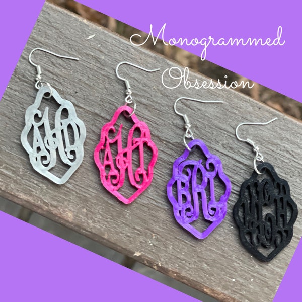 Monogrammed Earring - Etsy