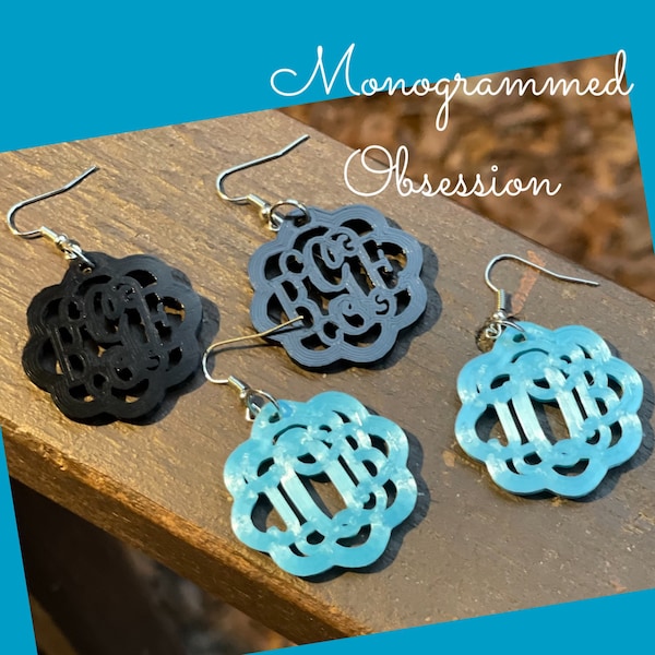 Monogrammed Earring - Etsy