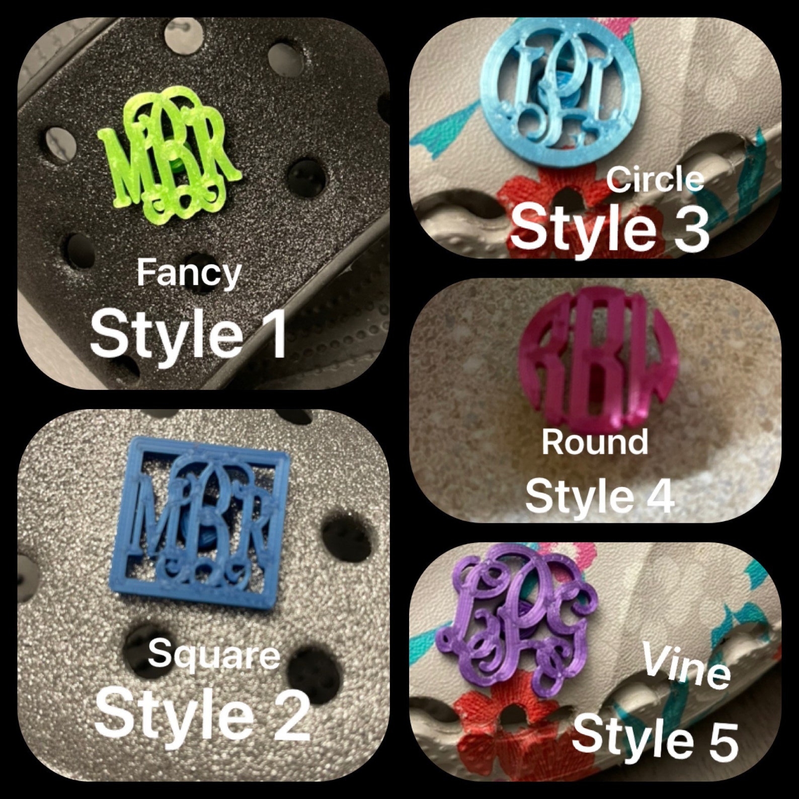 Monogrammed Shoe Charm Popular Shoe Compatible Shoe - Etsy