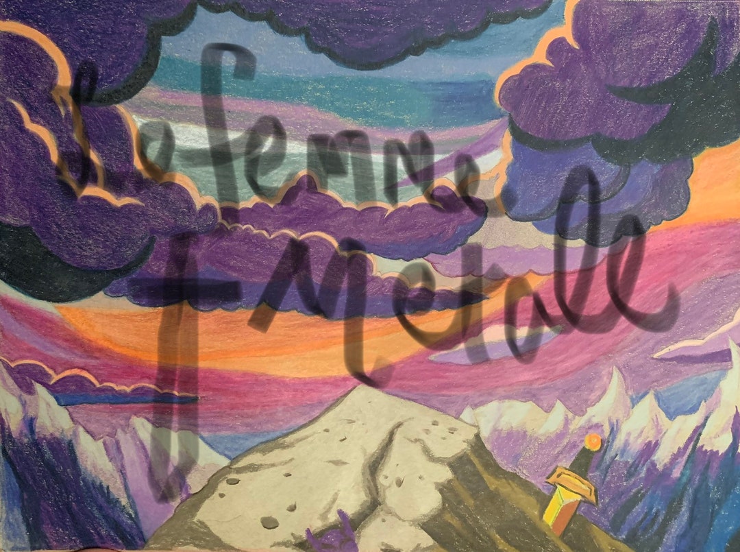 Adventure Time Intro Background 12x9 Pencil Art Mural Drawing - Etsy
