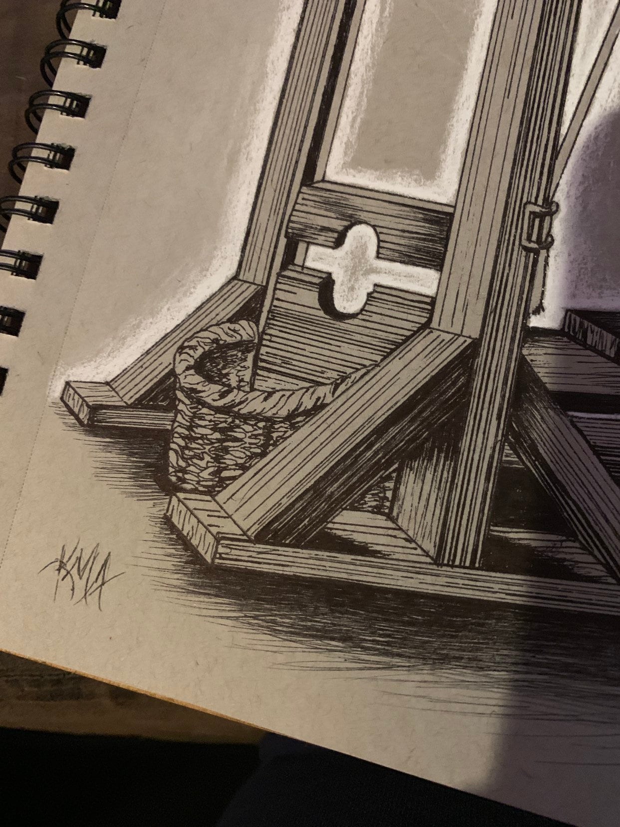 Guillotine - French Revolution 9x12 Original Ink Drawing - Etsy