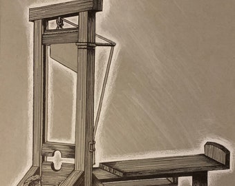 Guillotine Drawing - Etsy