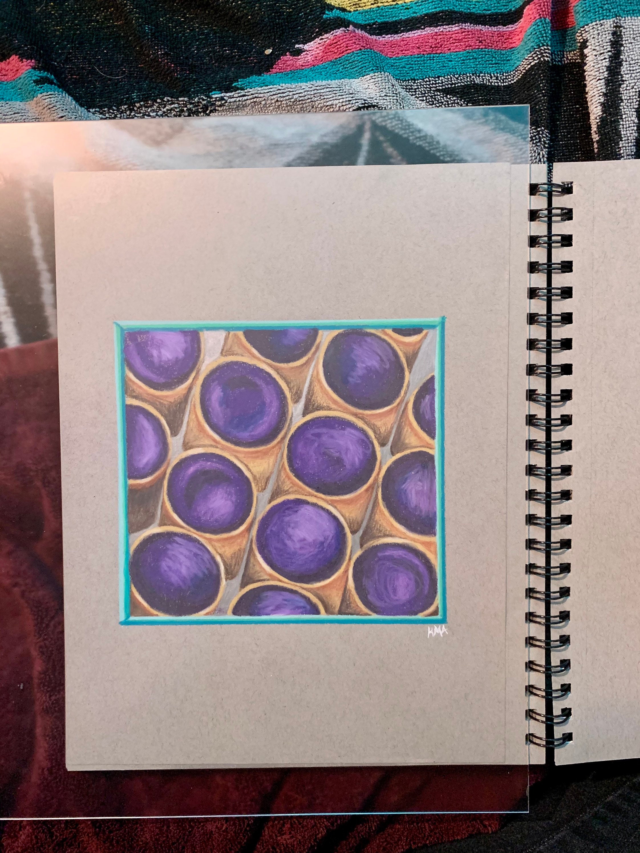 Ube Tarts Hawaiian 9x12 Original Colored Pencil Drawing - Etsy