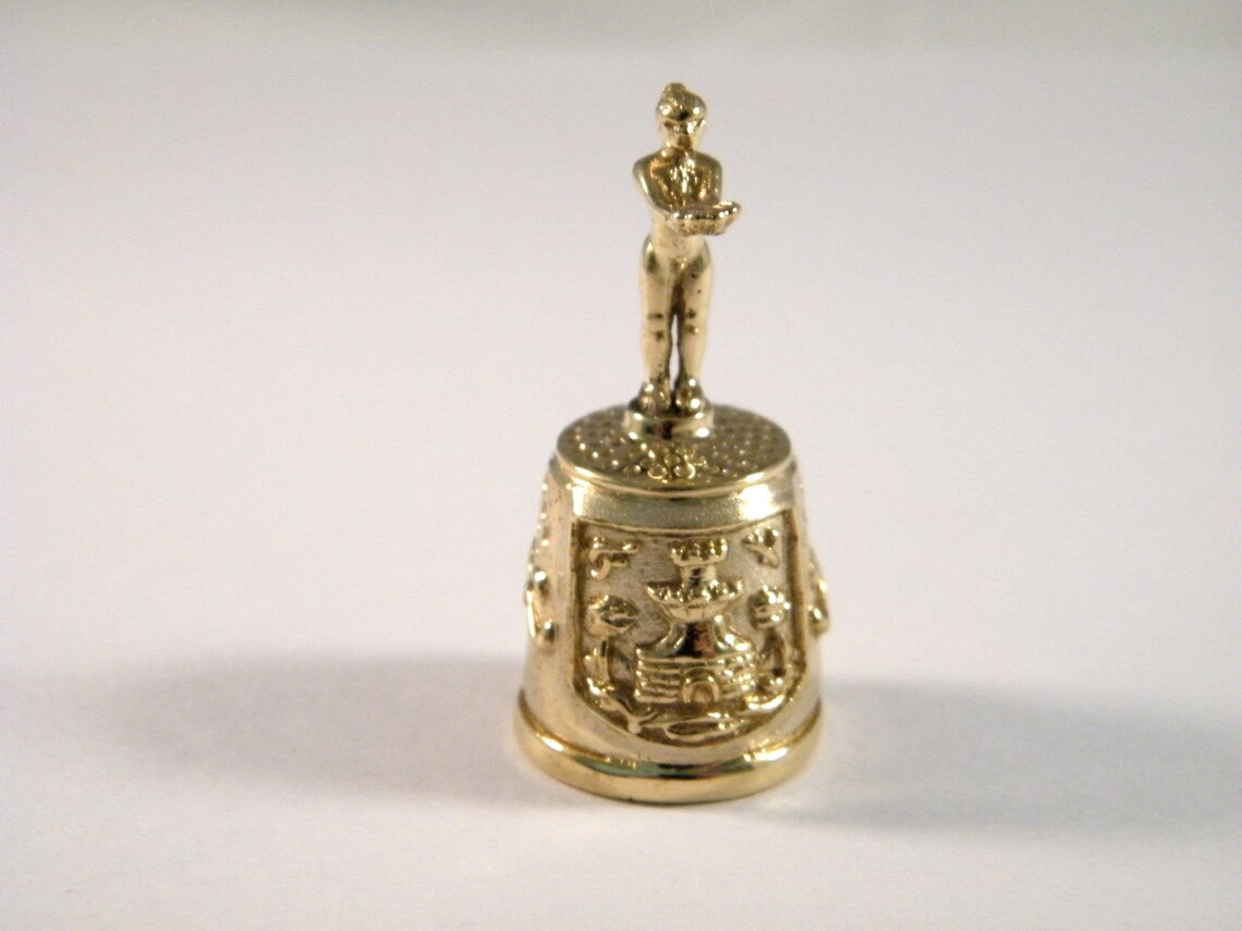 Brass Thimble, Seamstress Gift, Benalmadena Collectible Thimble ...