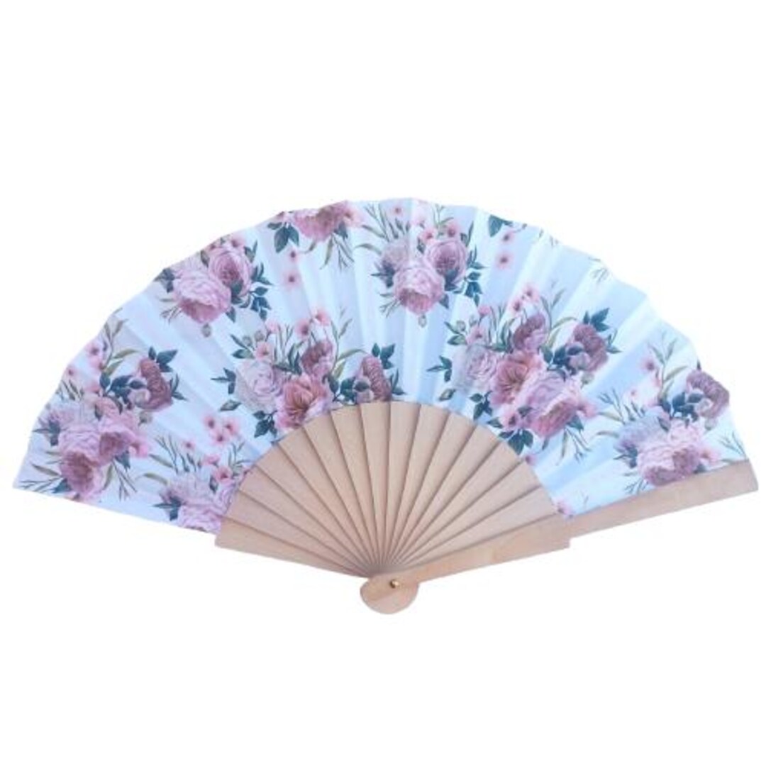 Roses Hand Fan, Floral Holding Fan, Evening or Wedding Dress Accessory ...