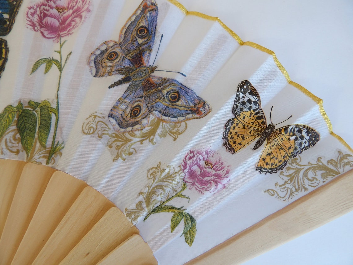 Butterfly Hand Fan, Holding Fan, Wedding Gift, Bride Accessory, Gift ...