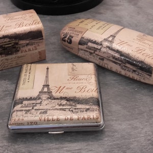 Wooden Keepsake Box, Vintage Paris Post Card, Trinket Box, Small Wooden ...