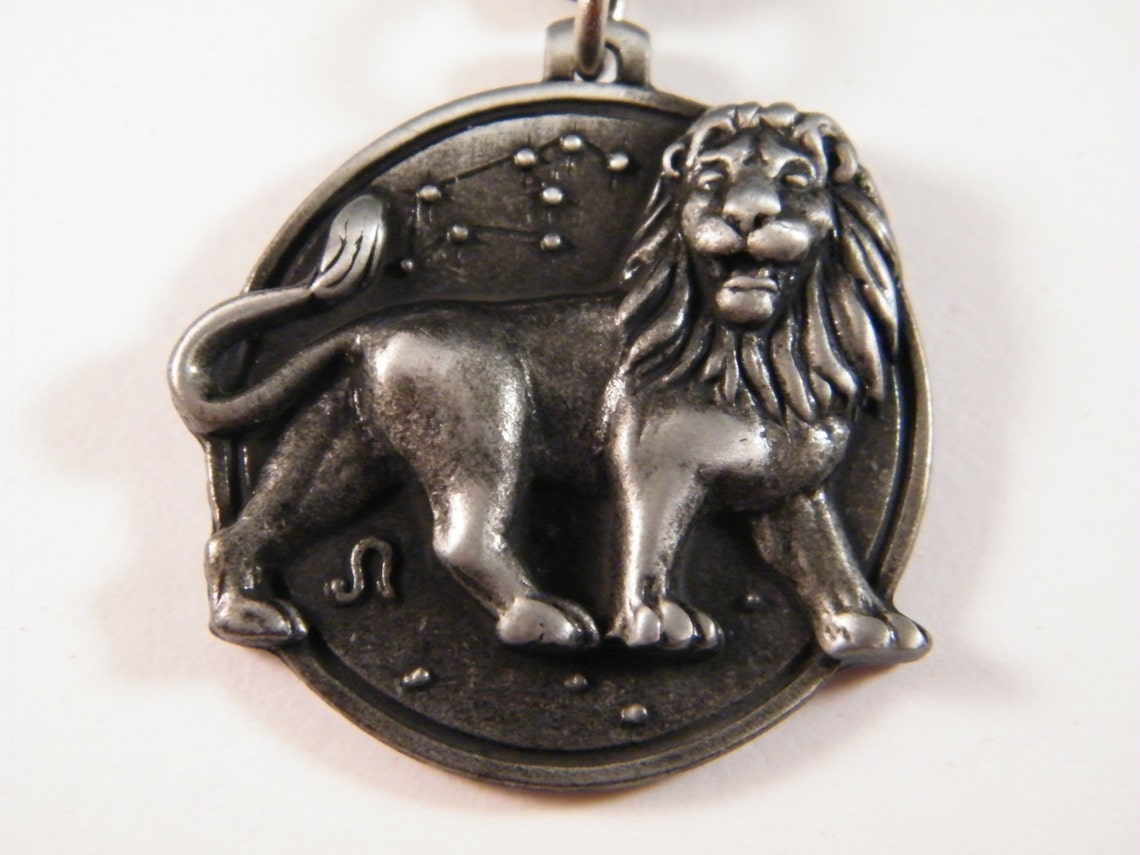Leo Keychain, Lion Keyring, Zodiac Pendant, Astrology Bag Charm ...
