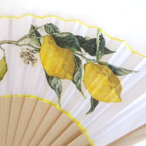 Lemon Hand Fan, Citric Folding Fan, Wedding Hand Fan, Scllop Handheld ...