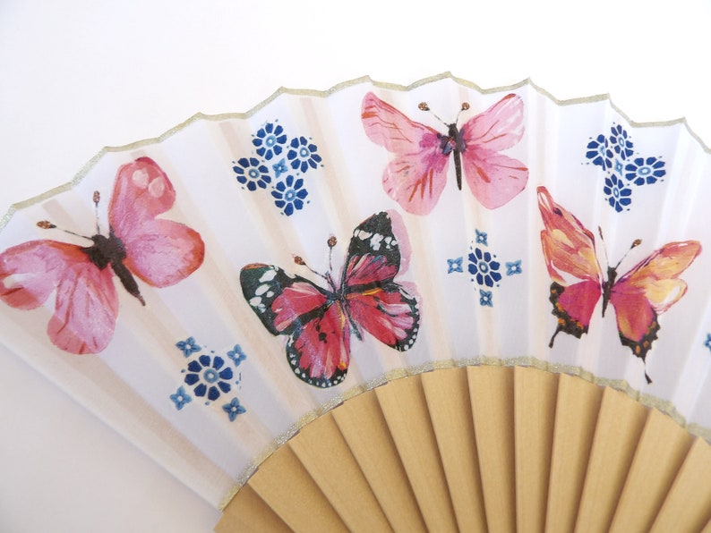 Butterfly Hand Fan, Handheld Folding Fan, Evening or Wedding Dress ...