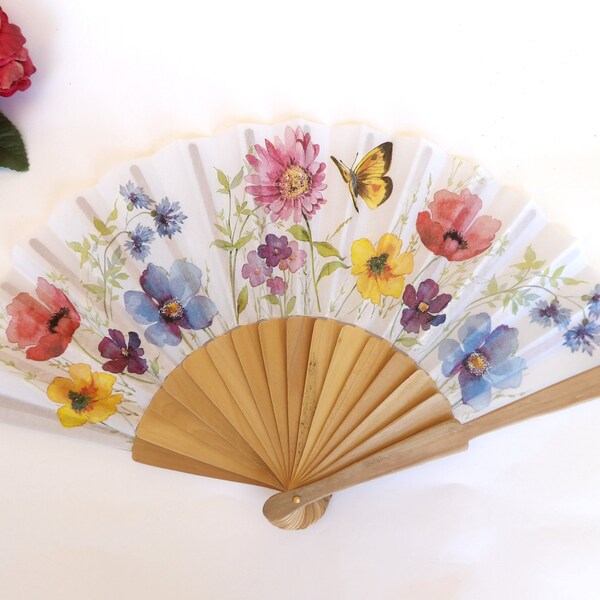 Hand Painted Fan - Etsy