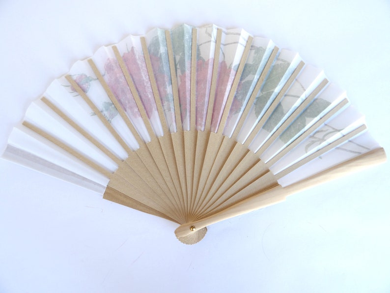 Elegant Hand Fan Red Roses Holding Fan Japanese Fan Party | Etsy