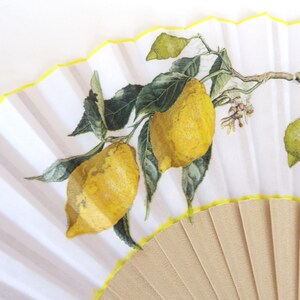 Lemon Hand Fan, Citric Folding Fan, Wedding Hand Fan, Scllop Handheld ...