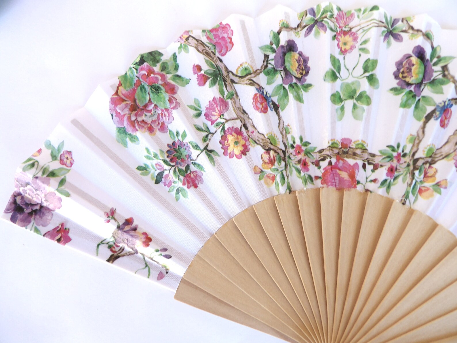 Floral Hand Fan for Woman Holding Fan Botanical Hand Fan - Etsy