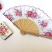Roses Hand Fan, Floral Holding Fan, Evening or Wedding Dress Accessory ...