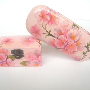 Cherry Blossom Hard Eyeglasses Case, Pink Spring Blossom Glasses Holder ...