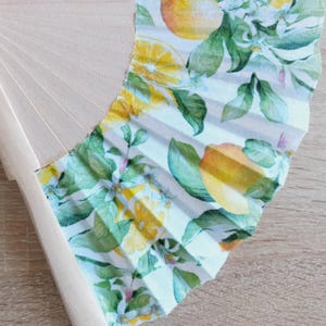 Lemon Hand Fan, Citric Folding Fan, Wedding Hand Fan, Scllop Handheld ...