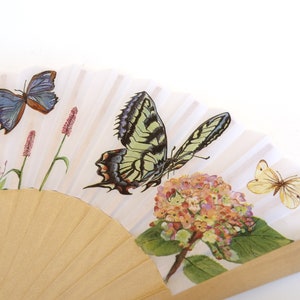 Butterfly Hand Fan Handheld Folding Fan Evening or Wedding | Etsy