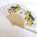 Lemon Hand Fan, Citric Folding Fan, Wedding Hand Fan, Scllop Handheld ...