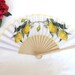 Lemon Hand Fan, Citric Folding Fan, Wedding Hand Fan, Scllop Handheld ...