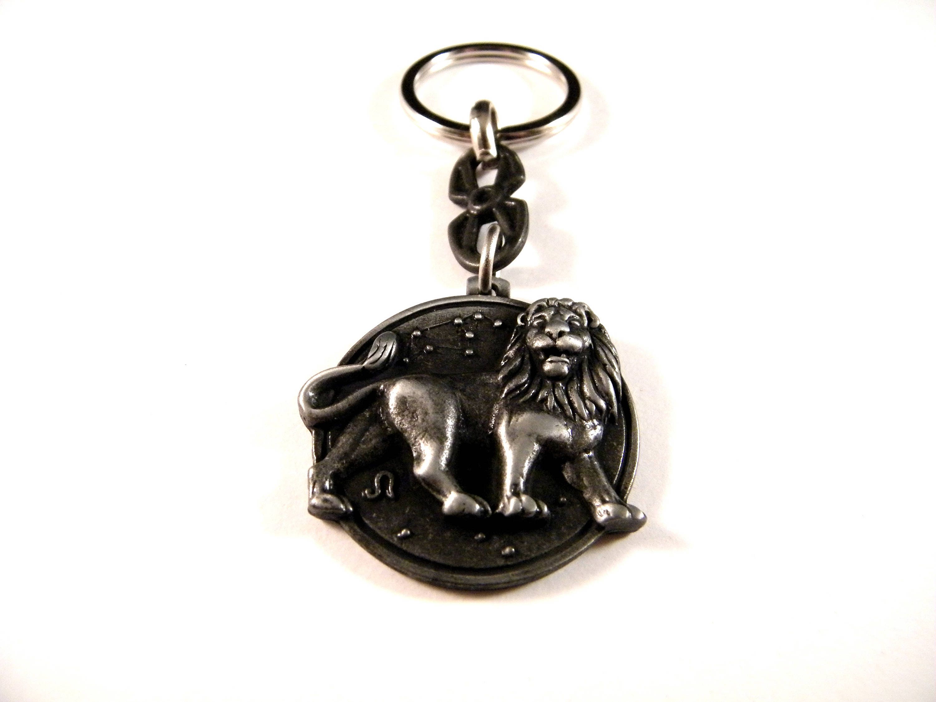 Leo Keychain, Lion Keyring, Zodiac Pendant, Astrology Bag Charm ...