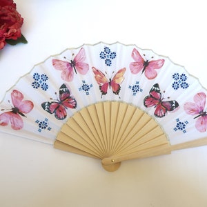 Butterfly Hand Fan, Handheld Folding Fan, Evening or Wedding Dress ...