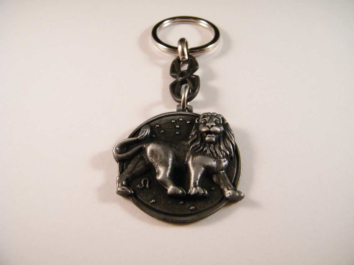 Leo Keychain, Lion Keyring, Zodiac Pendant, Astrology Bag Charm ...