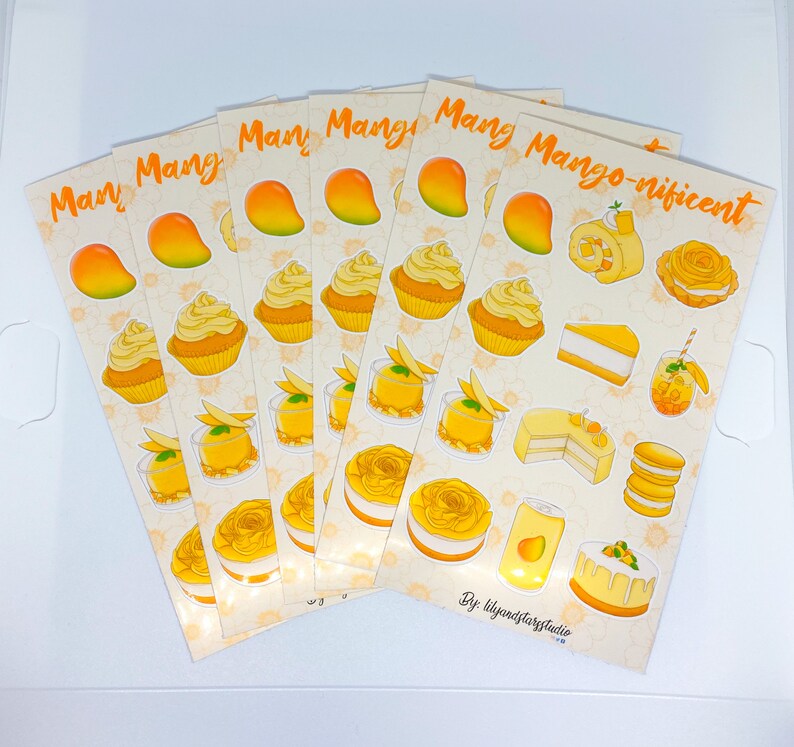 Mango Sticker Sheet Kawaii Aesthetic Cake Cute Desserts - Etsy