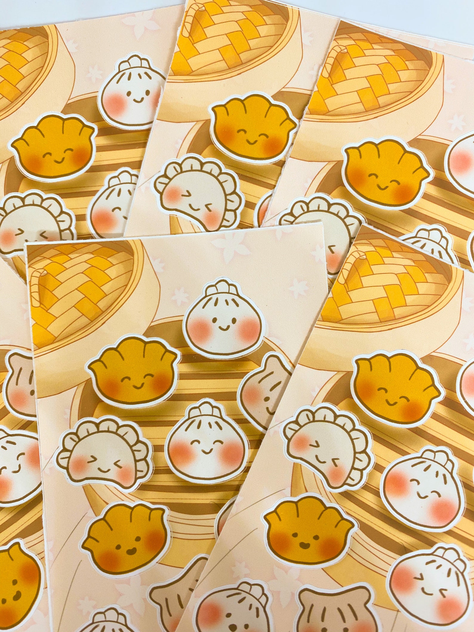 Little Dumpling Sticker Sheet Hand Drawn Kawaii Design - Etsy