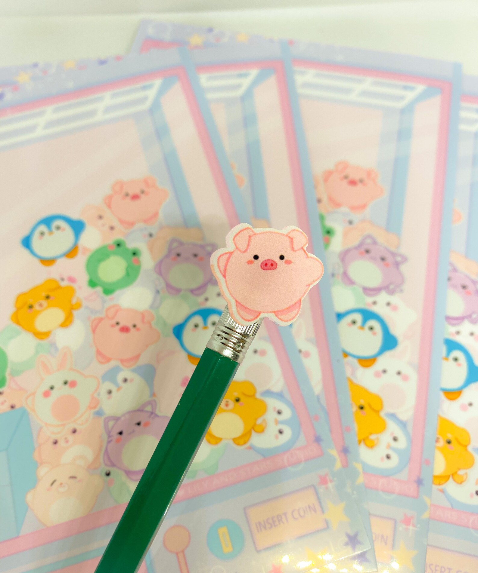 Claw Machine Sticker Sheet Hand Drawn Kawaii Small Animals - Etsy