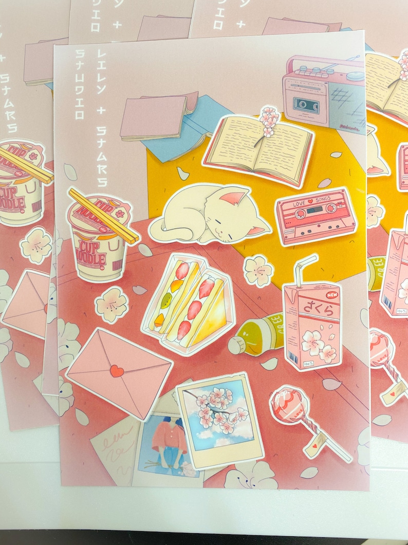 Hanami Sticker Sheet Japanese Picnic Aesthetic Spring - Etsy