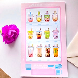 Boba Sticker Sheet • Unique Stickers • Kawaii Design • Cute Food ...