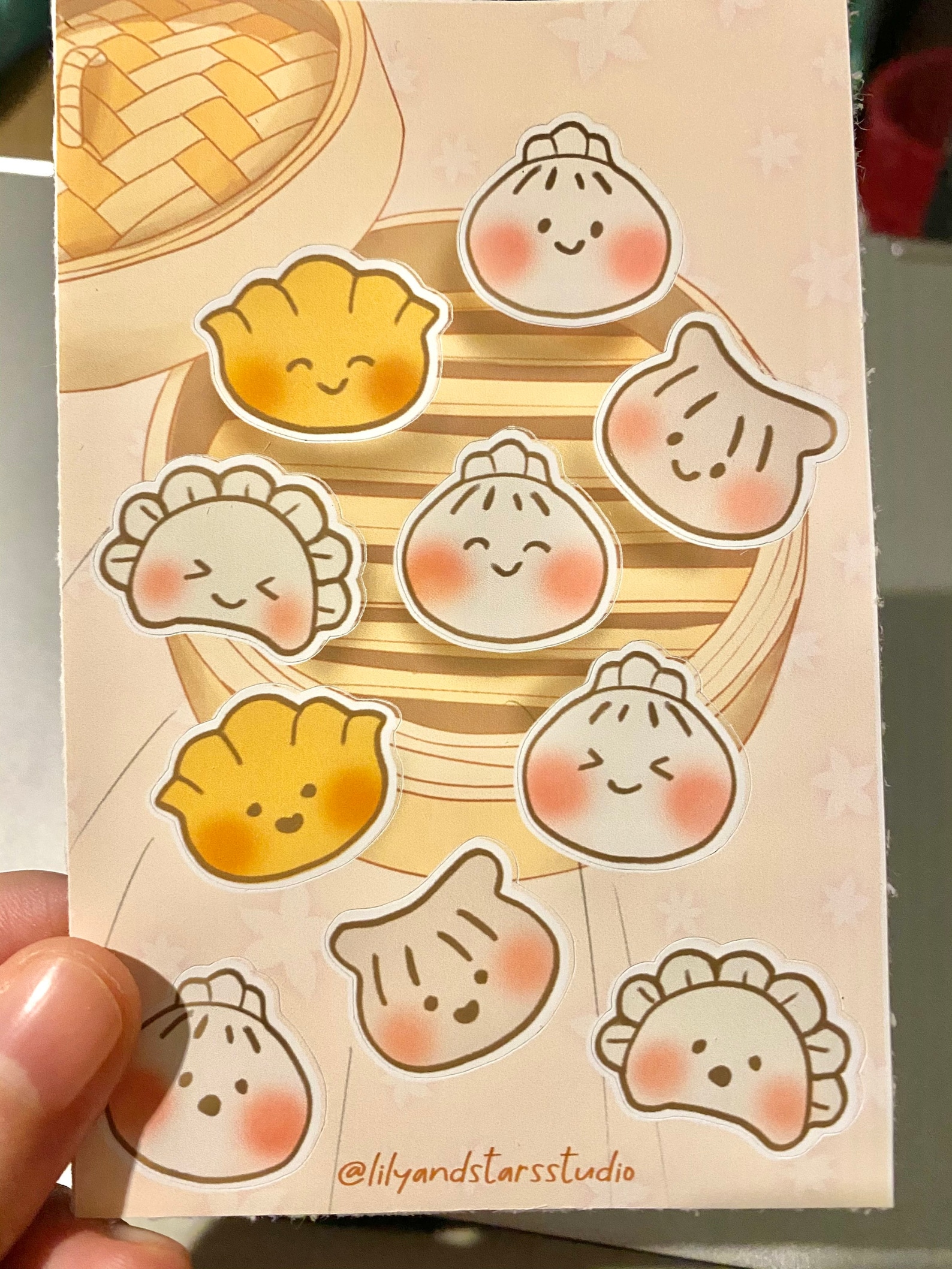 Little Dumpling Sticker Sheet Hand Drawn Kawaii Design - Etsy