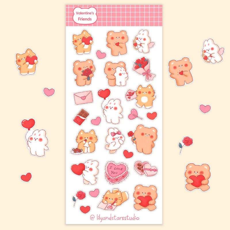 Stickers saint valentin - Etsy France