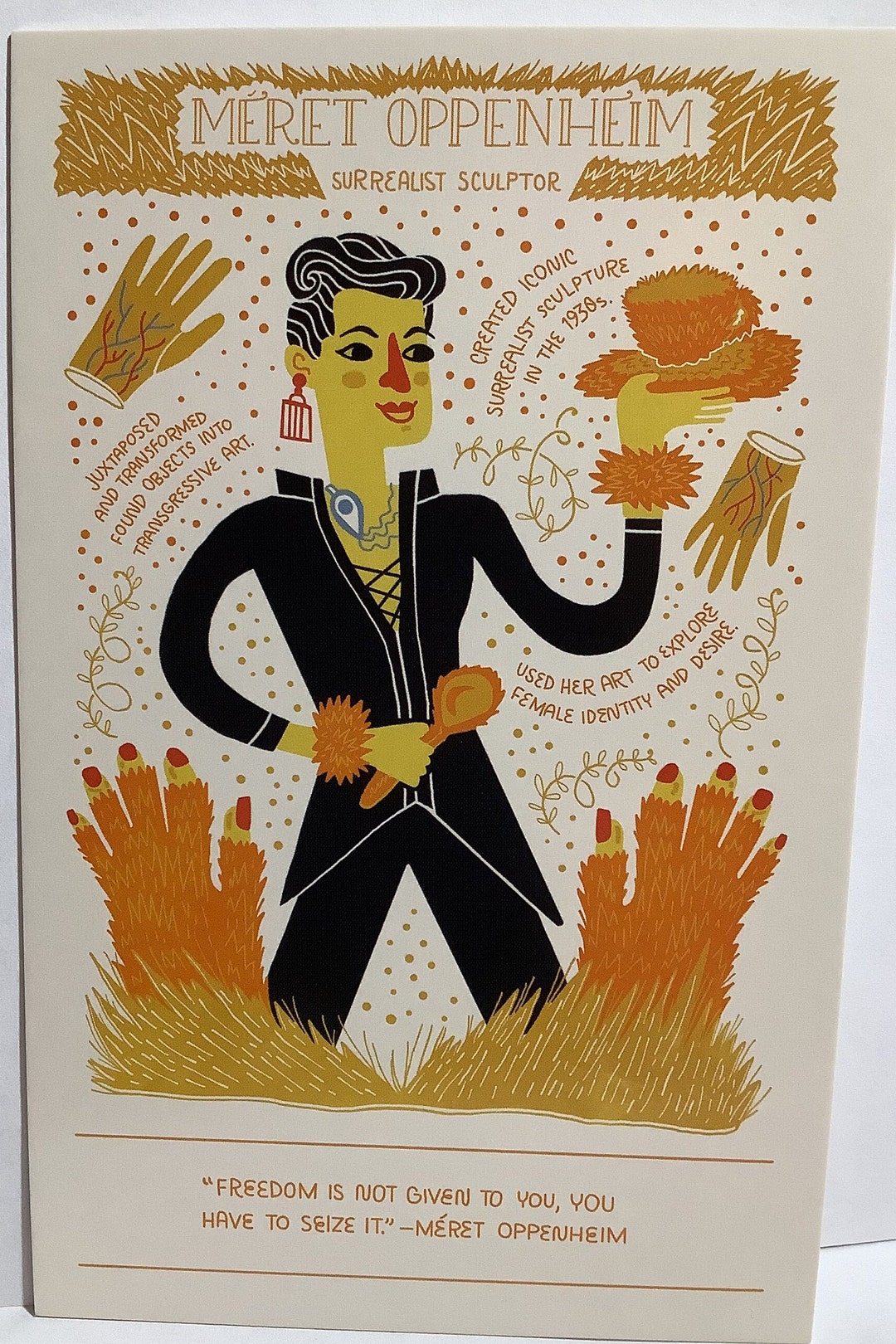 Meret Oppenheim, Surrealist Sculptor, Women in Art Postcard Series - Etsy