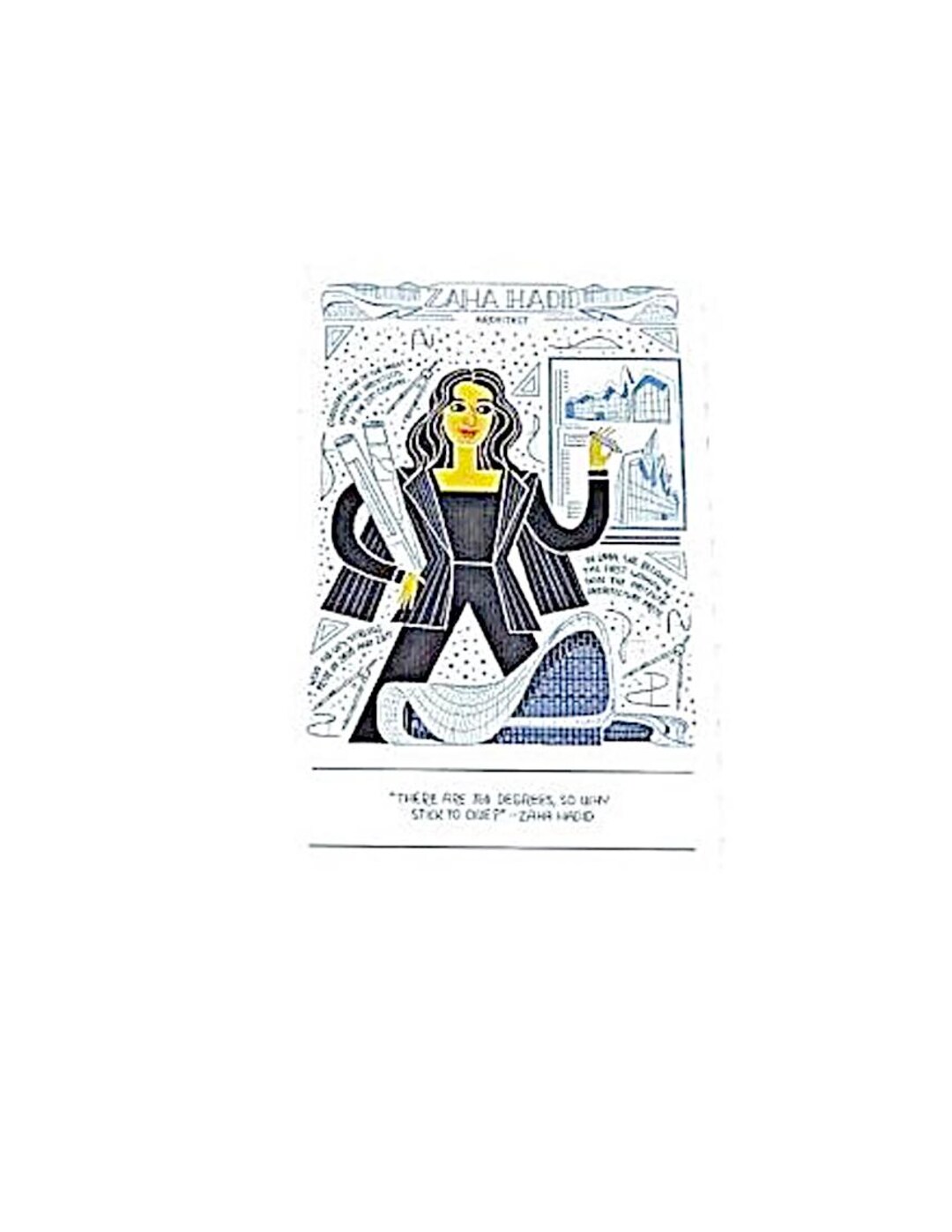 Women in Art, Zaha Hadid, Architect, Artist Postcard, Collectible ...