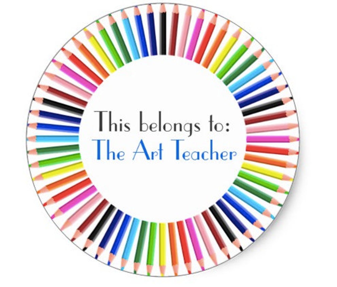 10 Art Teacher Stickers, Teacher Appreciation, Decals, Colored Pencils ...