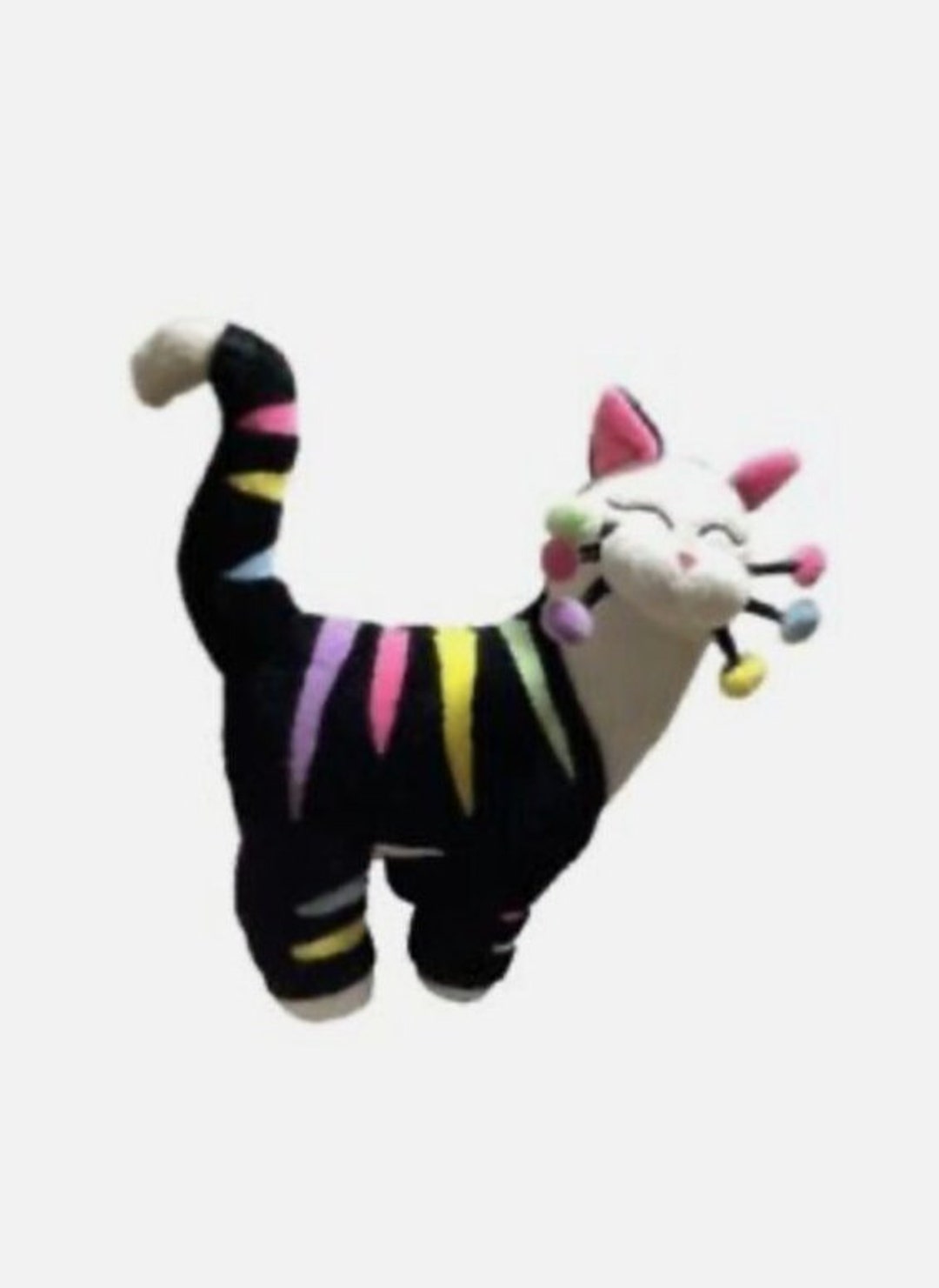 Whimsy Clay Plush Black Rainbow Cat Kitten Amy Lacombe Kitty - Etsy