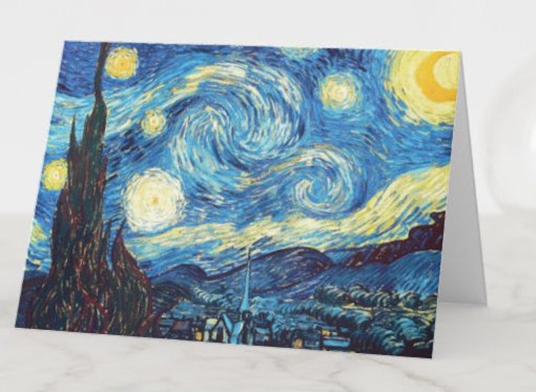 Starry Night by Vincent Van Gogh, Fine Art Parody Greeting Card ...
