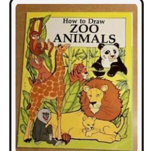 How to Draw Zoo Animals, Lion Bear PANDA Bison Zebra Monkey Baboon ...