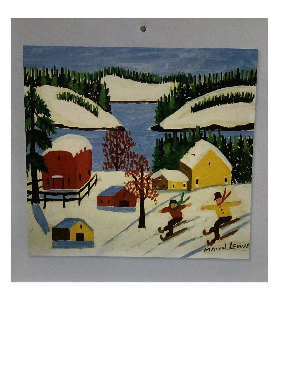 Maud Lewis Folk Art,collectible, One Print From Folk Art Printed Page ...
