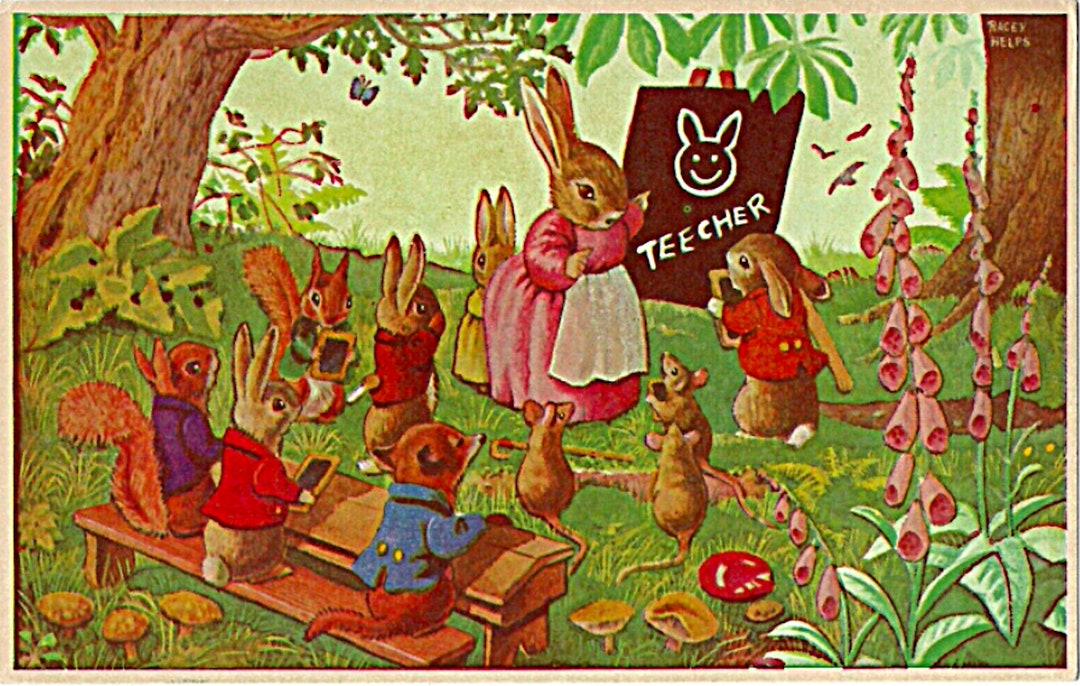 Vintage Postcard, Racey Helps, who Drew That, Fine Art Artsy, Artists ...